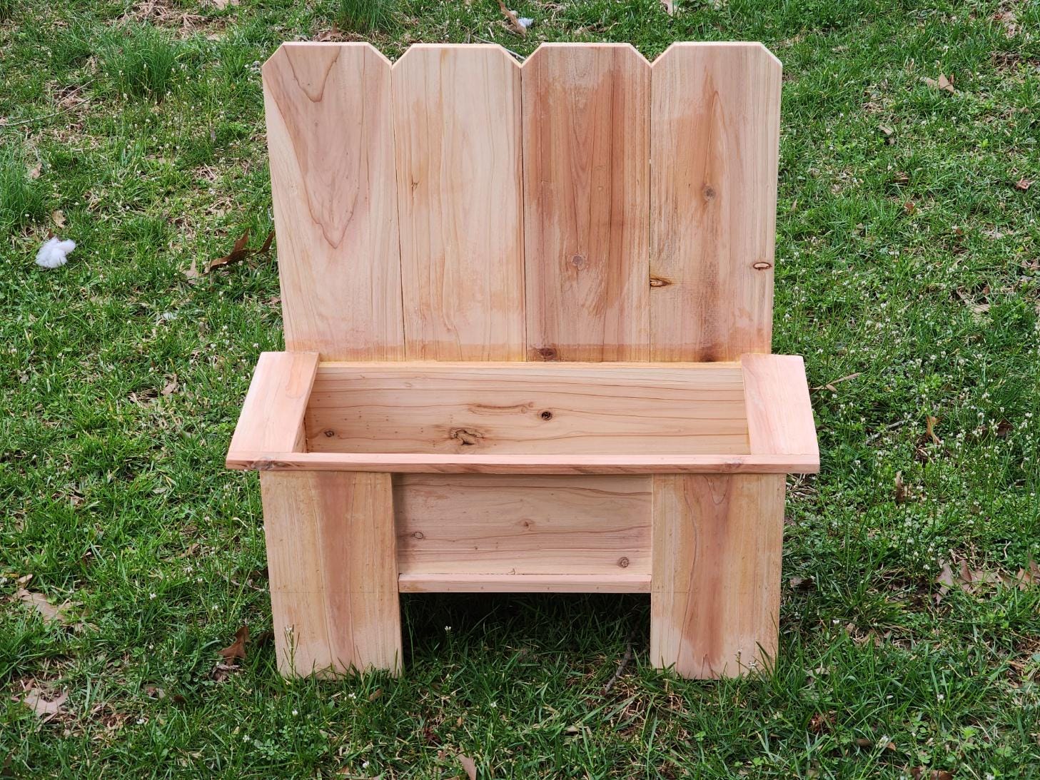 Charming Planter Box W/unique Fencing Design | Can Be Personalized ...
