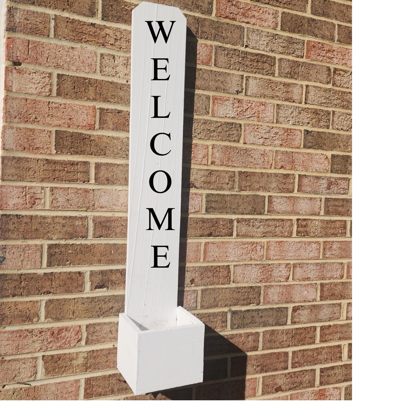 Custom Wooden Address Planter Box | Rustic Welcome Door Hanger ...