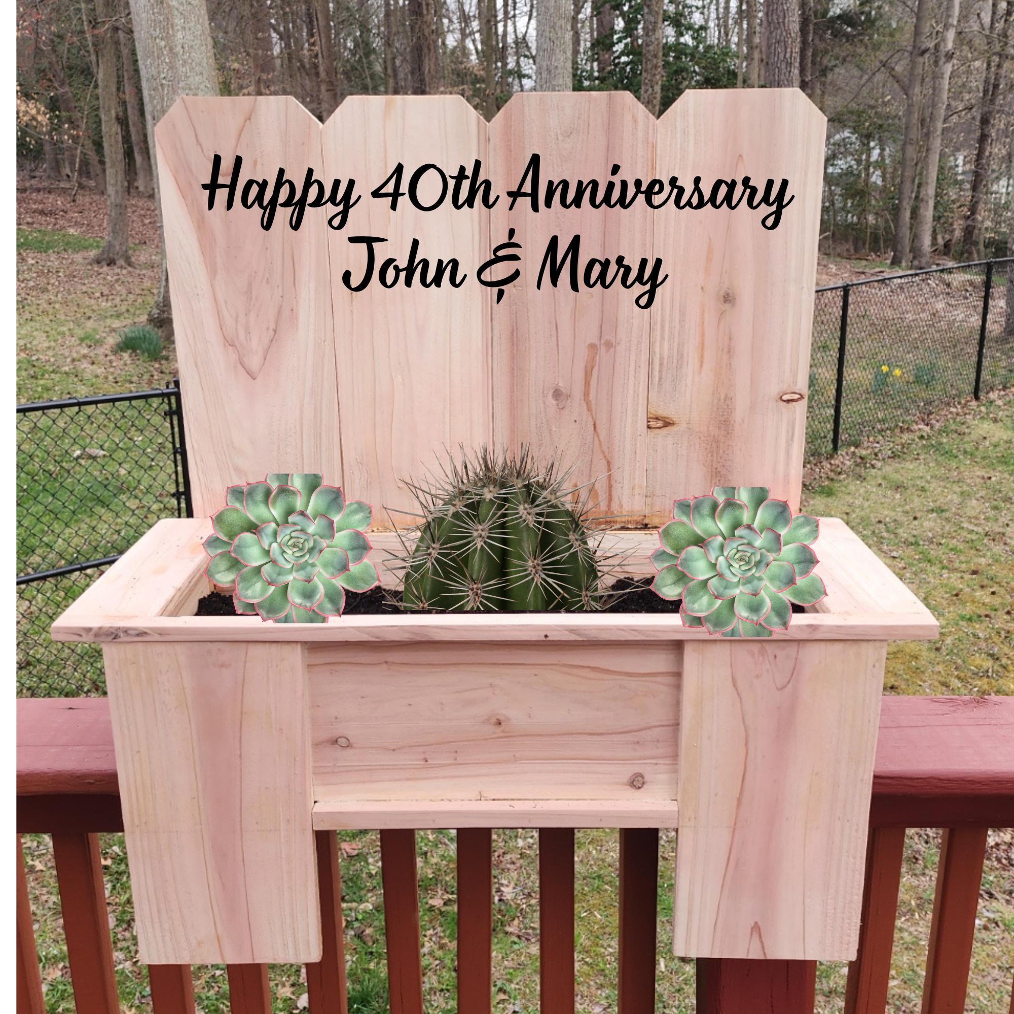 Charming Planter Box W/unique Fencing Design | Can Be Personalized ...