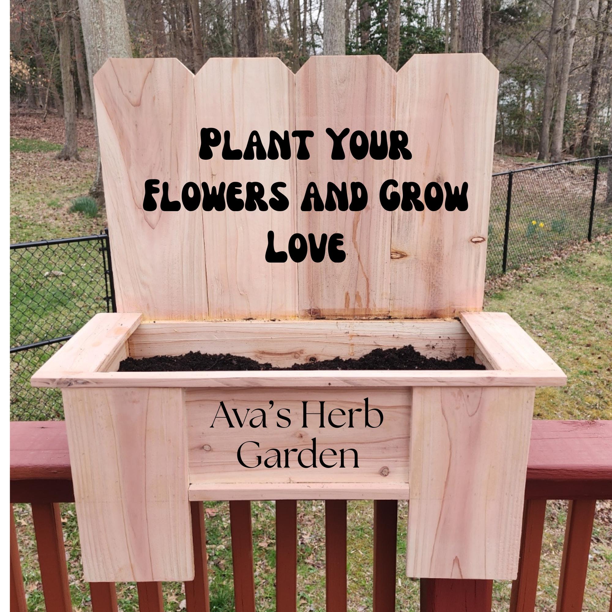 Charming Planter Box W/unique Fencing Design | Can Be Personalized ...