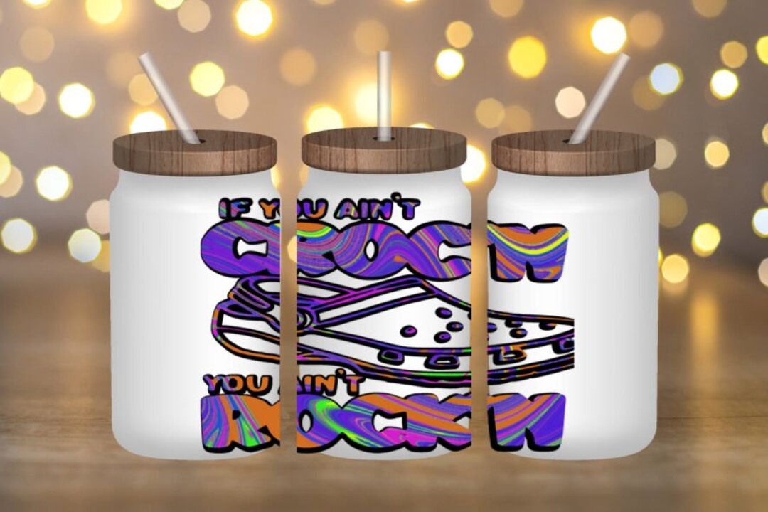 Croc Rockin Glass Can Cup - Etsy