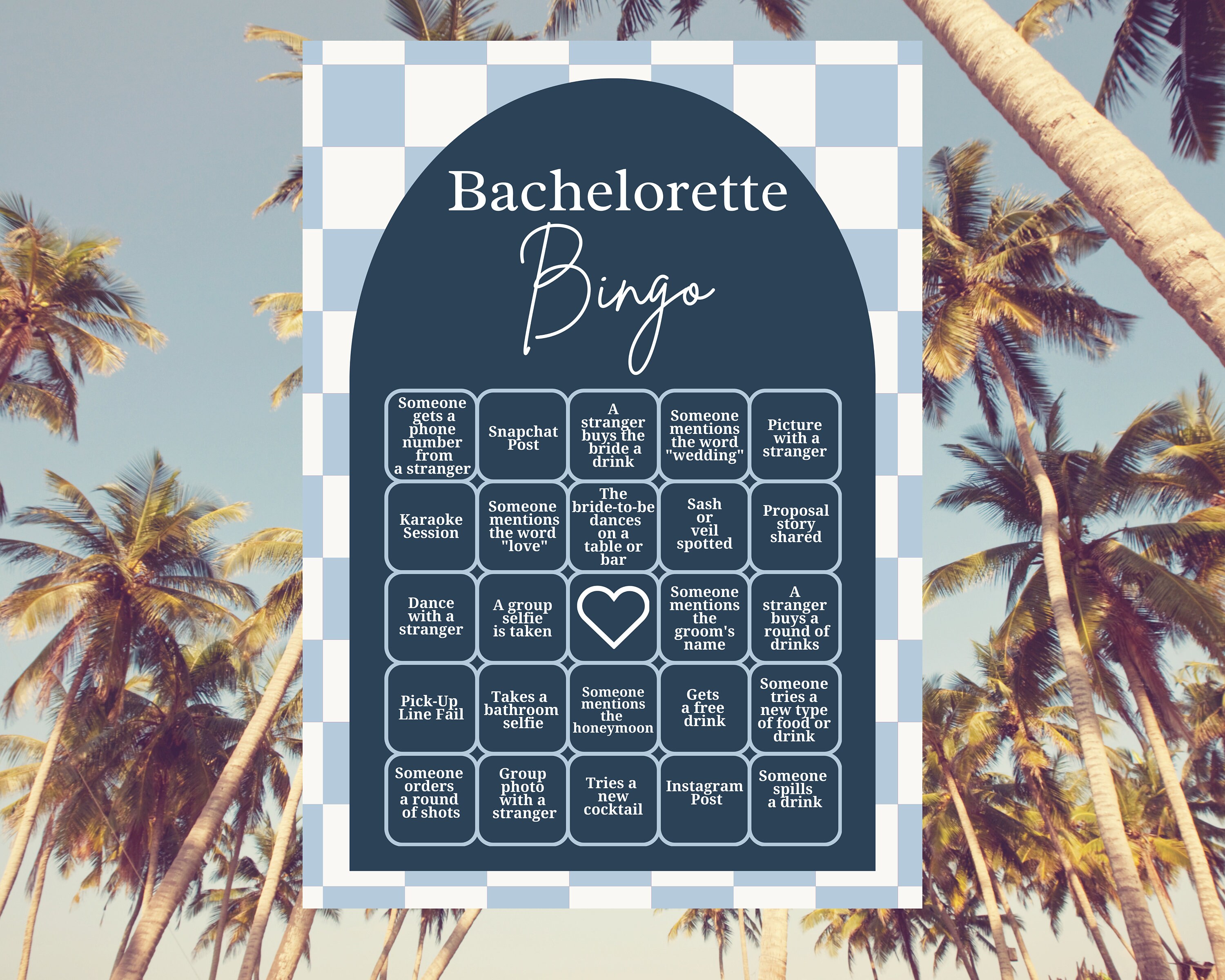 Editable Bingo Template, Coastal Last Toast on the Coast Bachelorette ...