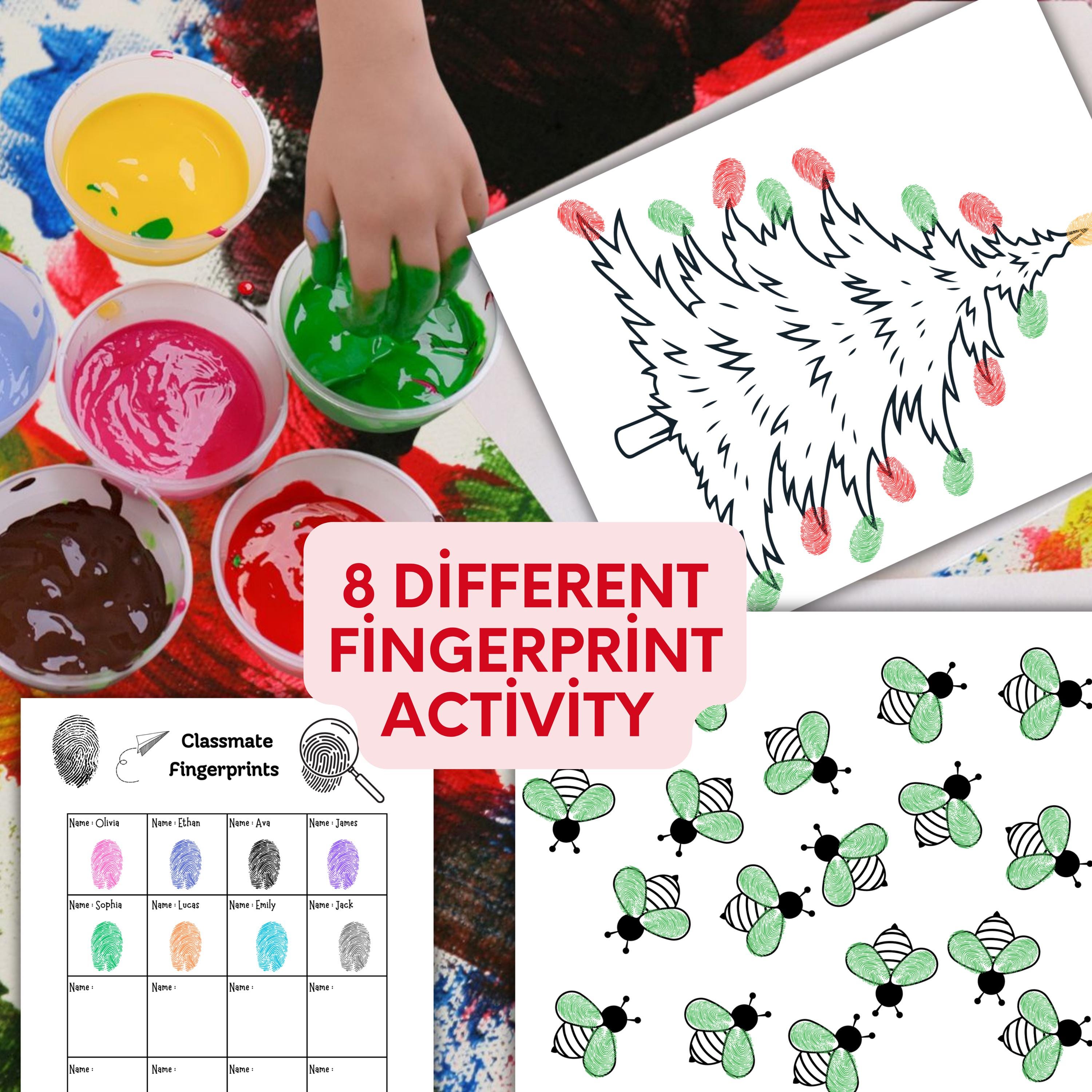 Activism Coloring Page , Kids Printable Activity Page , Fingerprint ...