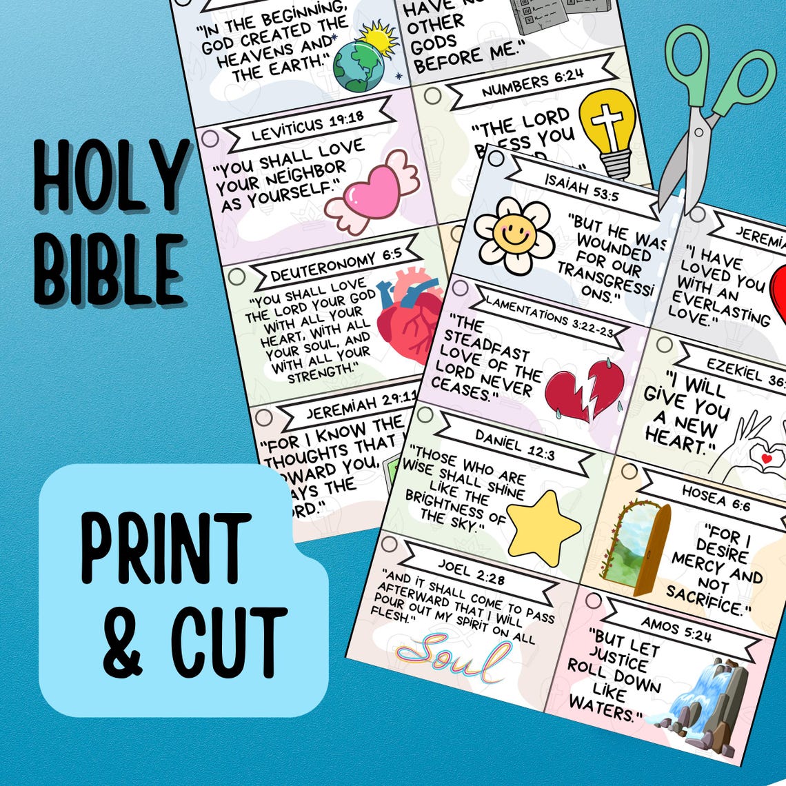 66 Books of Bible Verses Flashcard , Bible Flashcard , Scripture ...