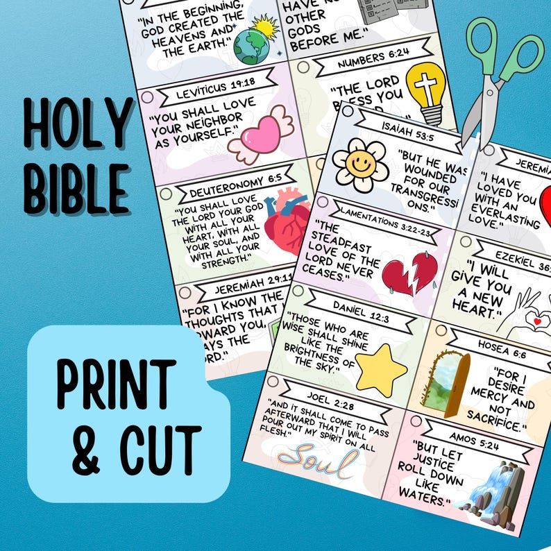 66 Books of Bible Verses Flashcard , Bible Flashcard , Scripture ...