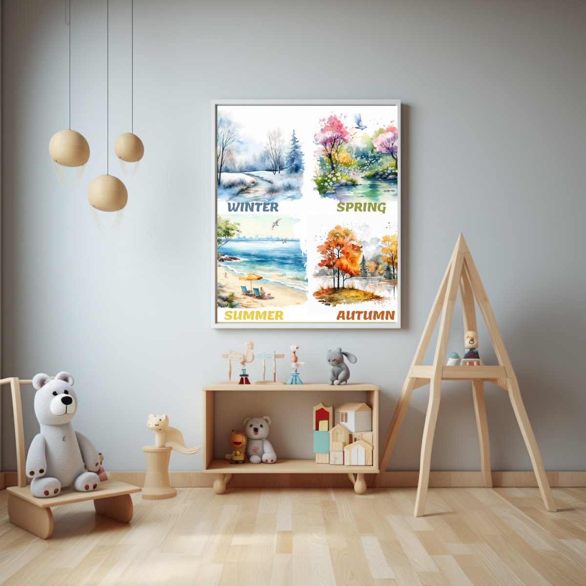 The Four Seasons Poster Printable, Educational Posters, Kindergarten ...