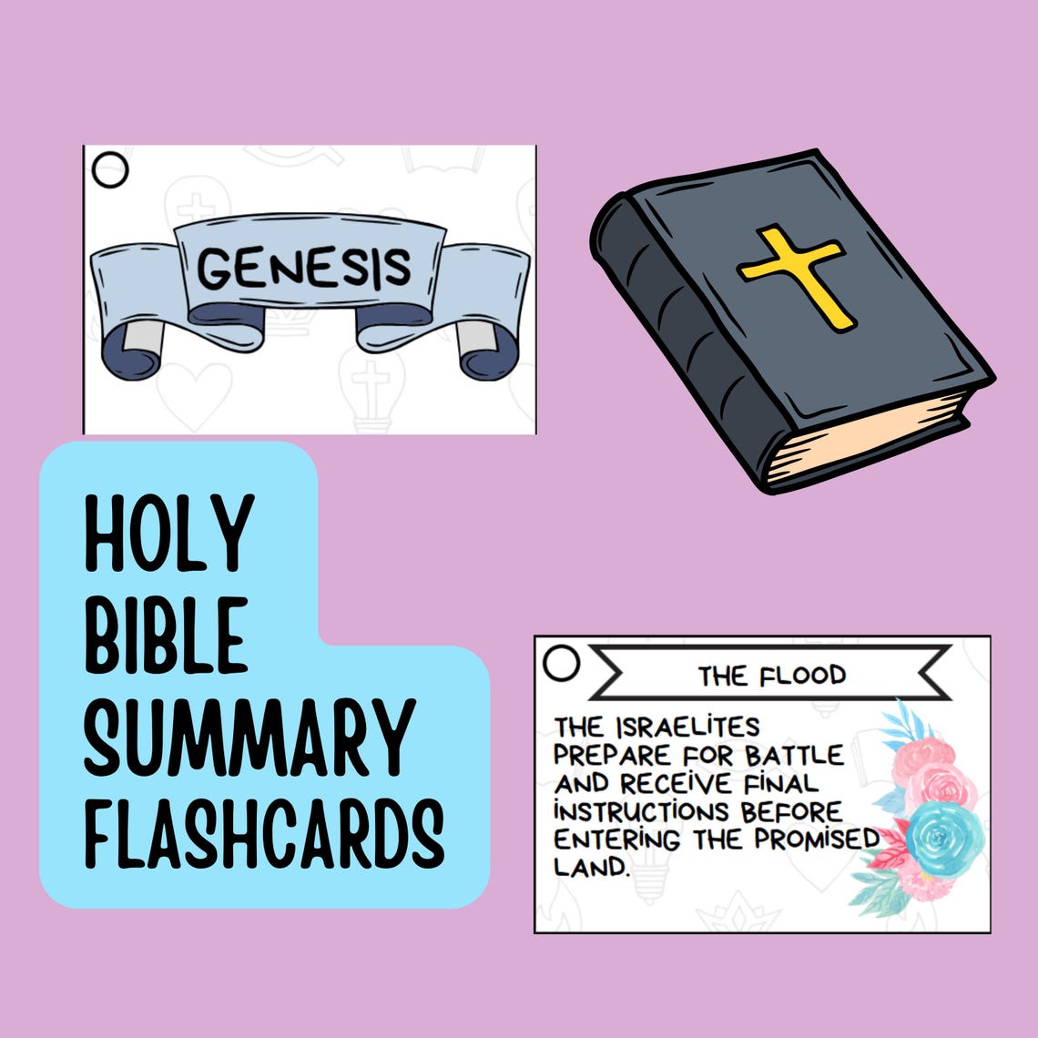 Entire Bible Made Simple Flashcard Bible Study Guide Flashcard Easy to ...