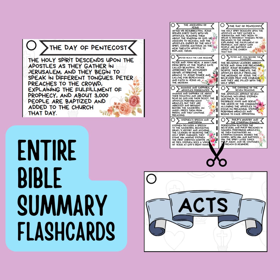 Entire Bible Made Simple Flashcard Bible Study Guide Flashcard Easy to ...