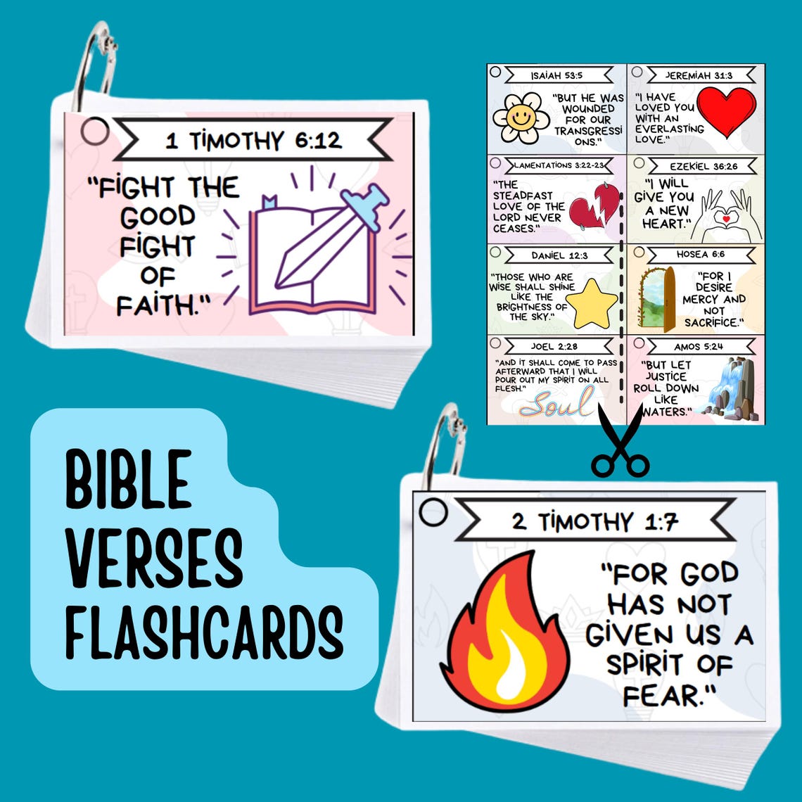 66 Books of Bible Verses Flashcard , Bible Flashcard , Scripture ...
