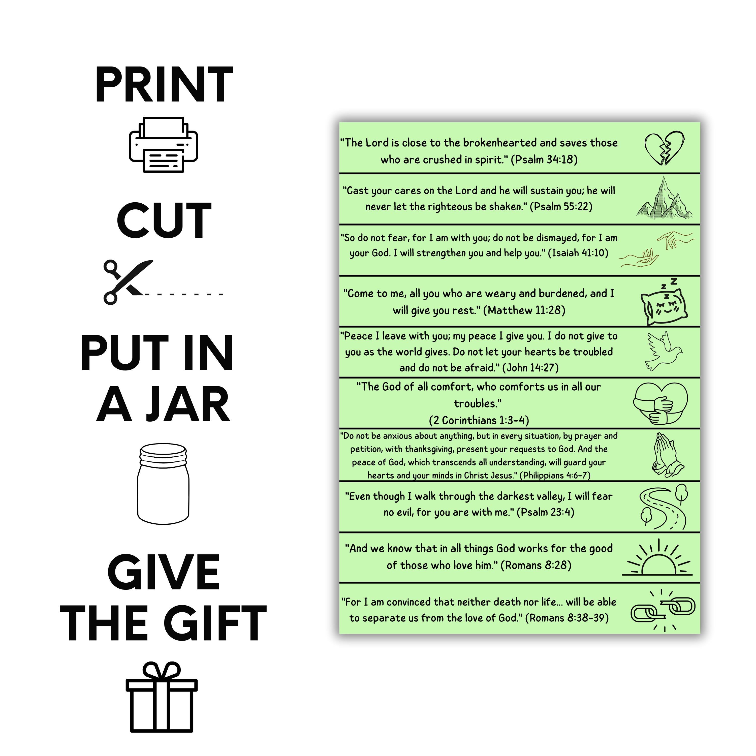 Bible Verses Jar for Emotions / Bible Jar Do It Yourself / Color Coded ...
