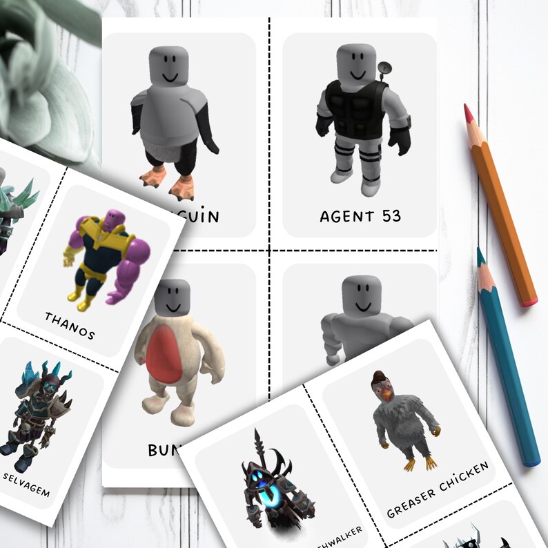 Roblox Game Flashcards , Roblox Flashcards , Roblox Characters ...