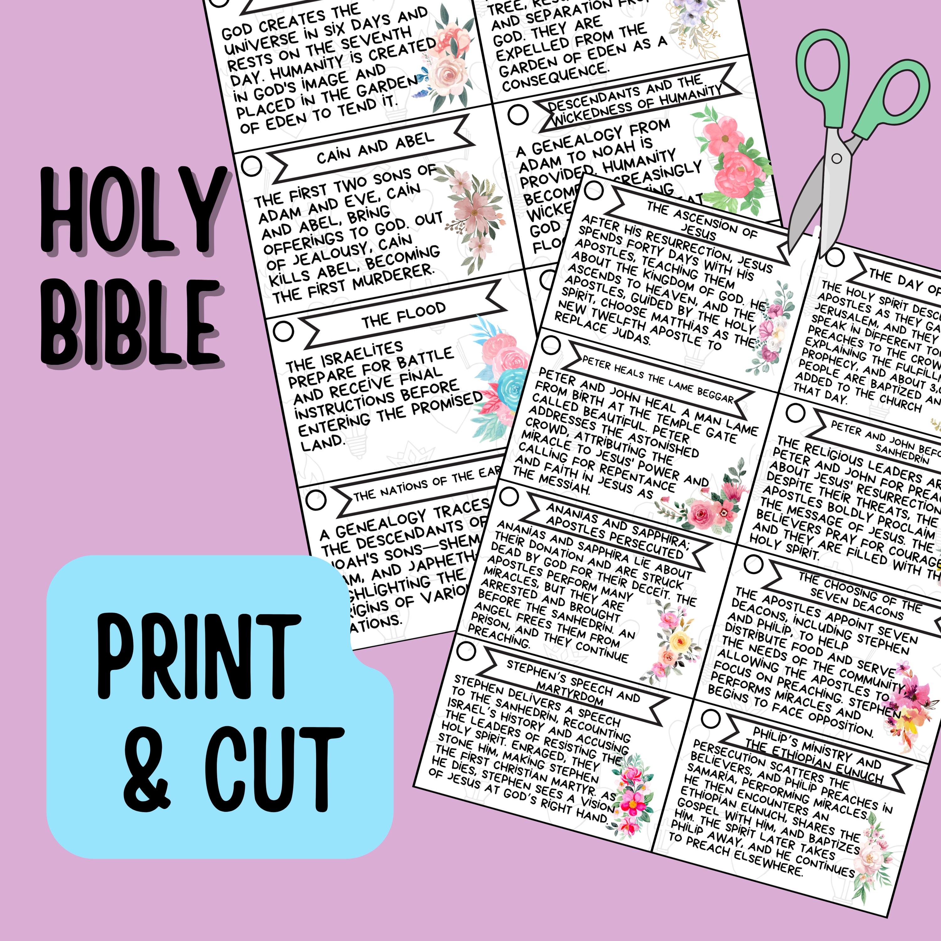 Entire Bible Made Simple Flashcard Bible Study Guide Flashcard Easy to ...