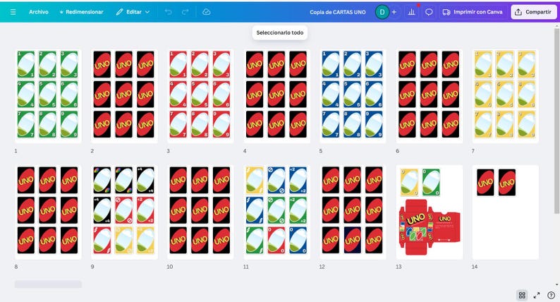 Custom UNO Cards Editable Playing Cards Printable UNO Card Template ...