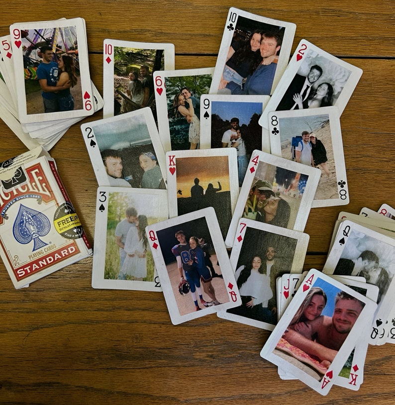 Personalized Deck of Playing Cards With Box - Custom Photo Album ...