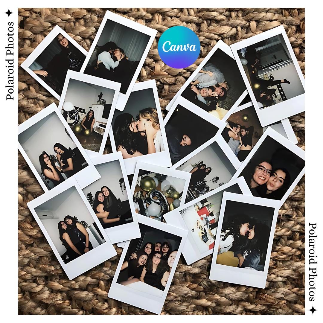 Customizable Polaroid Template Polaroid Frame Template Personalized ...