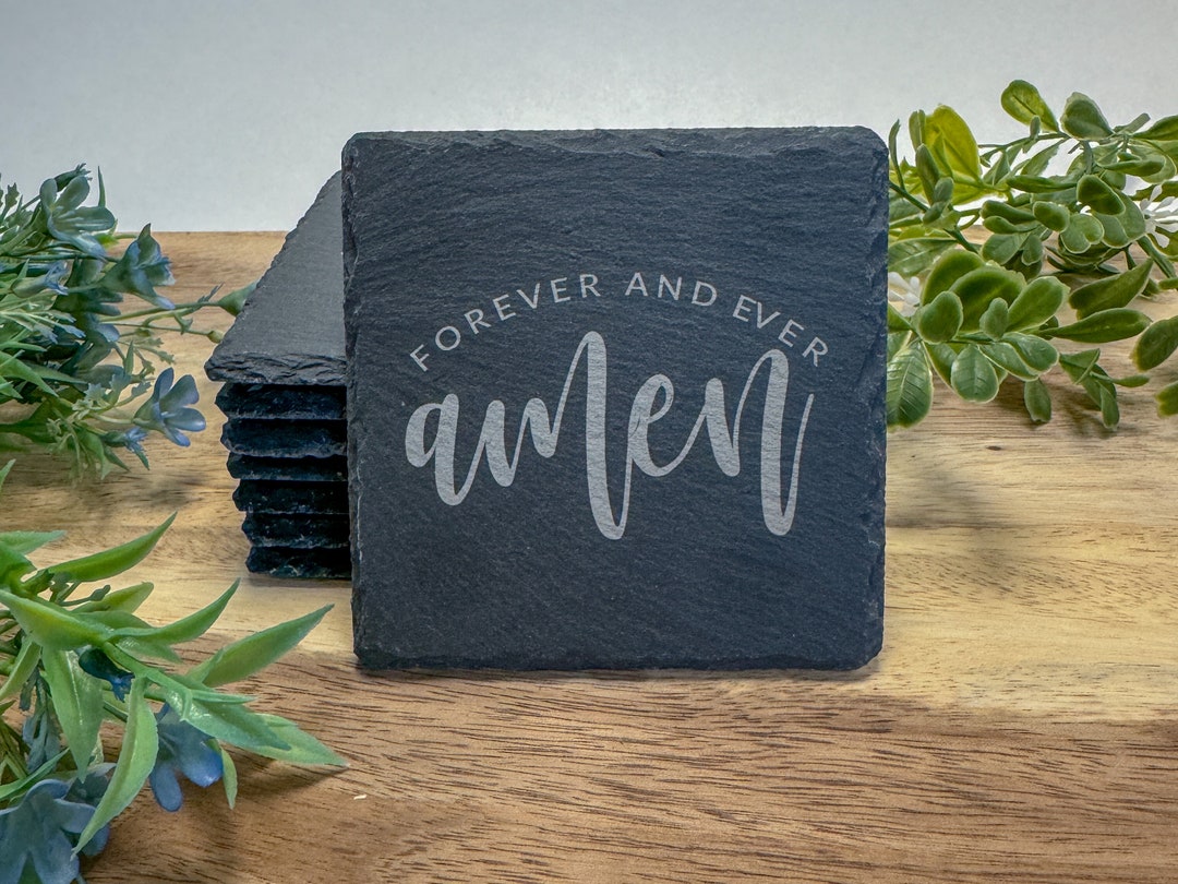 Slate Coaster, Laser Engraved, Natural Stone, Faith Inspired, Christian ...