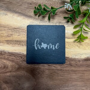 CUSTOM Round Slate Coasters, Laser Engraved, Natural Stone ...