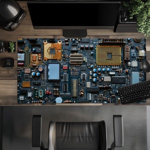 Computer Circuit Board CPU Memory Processing Chip Hardware Art XL ...