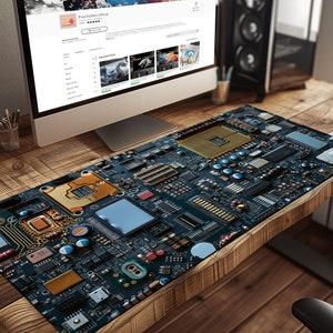 Computer Circuit Board CPU Memory Processing Chip Hardware Art XL ...