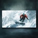 Snowboard Riding Freestyle XL Extended Gaming Desk Mat, Large Mouse Pad ...