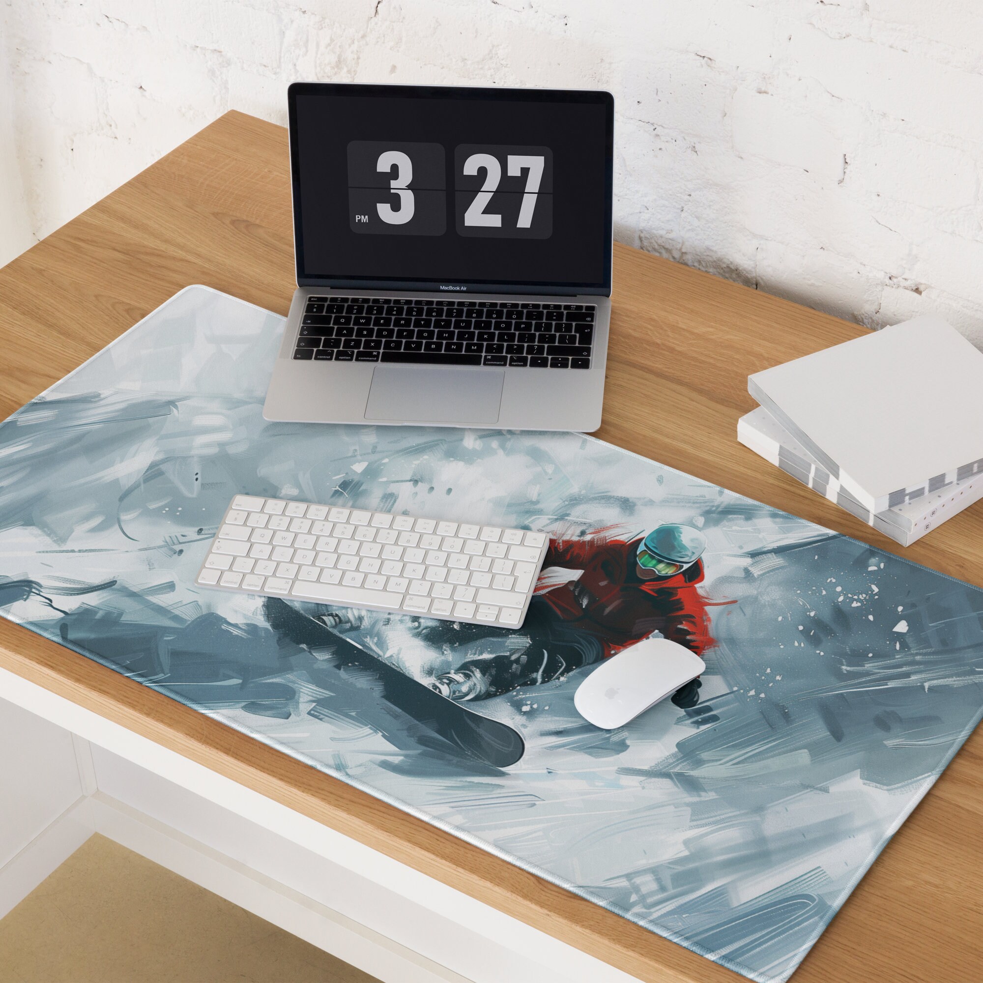 Snowboard Riding Freestyle XL Extended Gaming Desk Mat, Large Mouse Pad ...