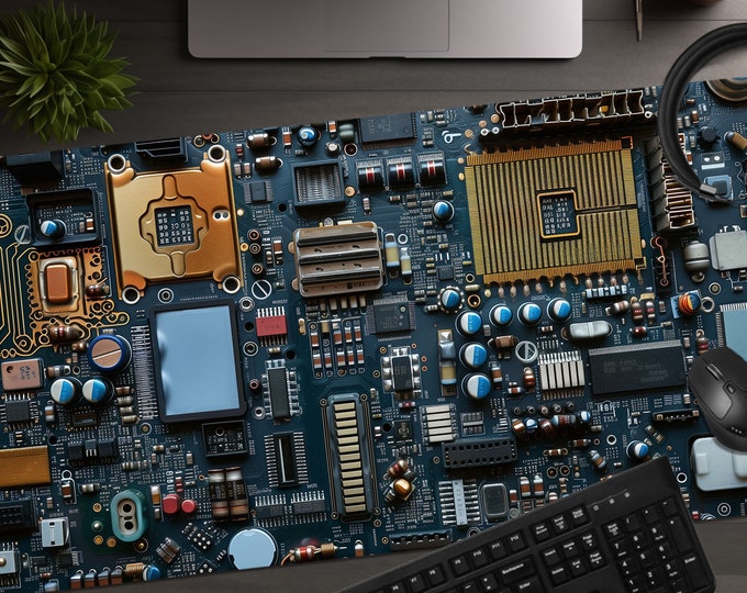 Computer Circuit Board CPU Memory Processing Chip Hardware Art XL ...