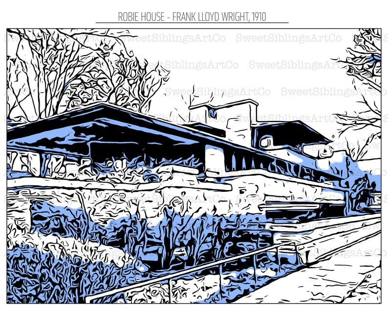 Robie House - Frank Lloyd Wright - Etsy