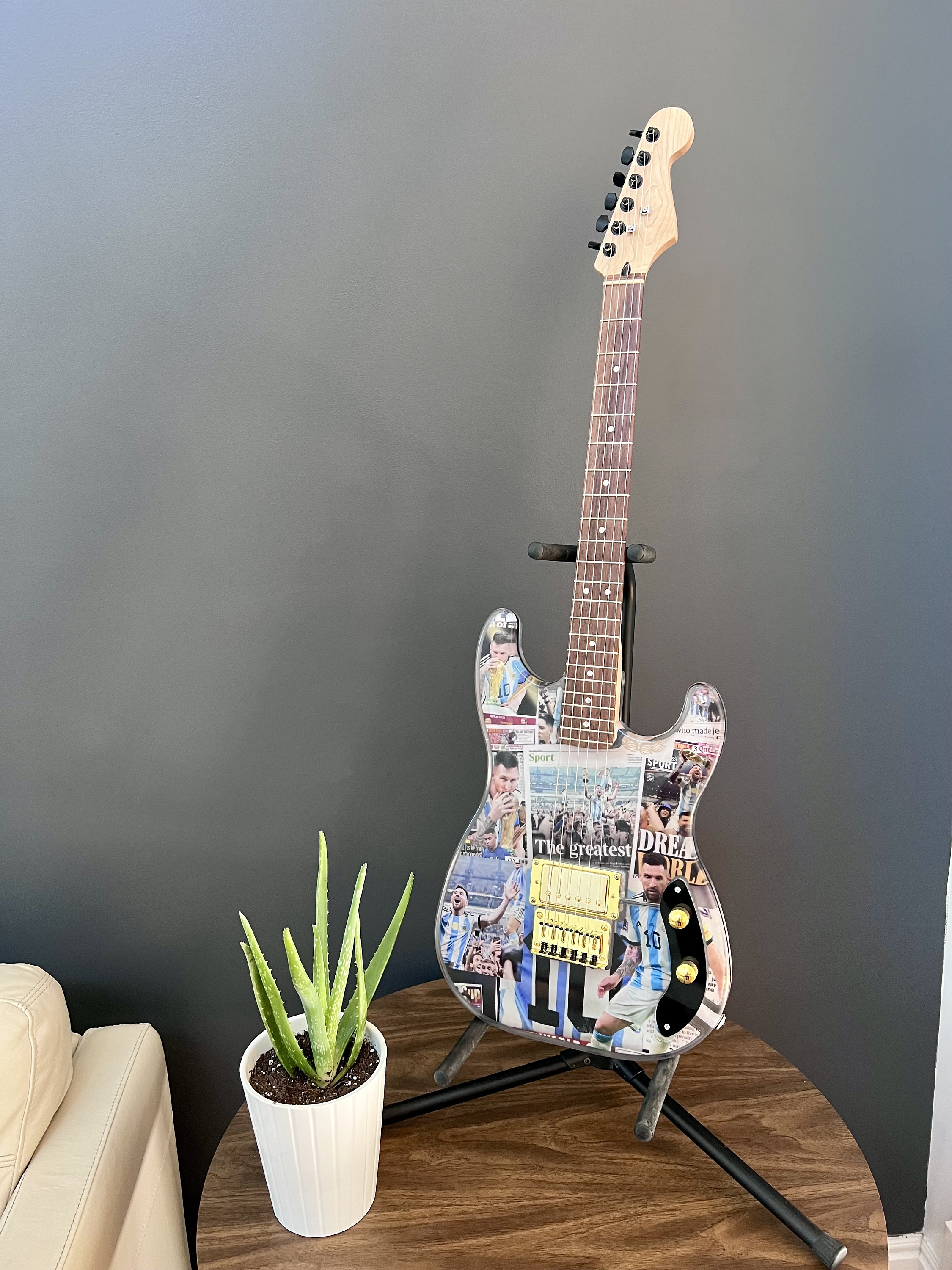 Handmade Custom Epoxy Resin Electric Guitar Minimal - Etsy