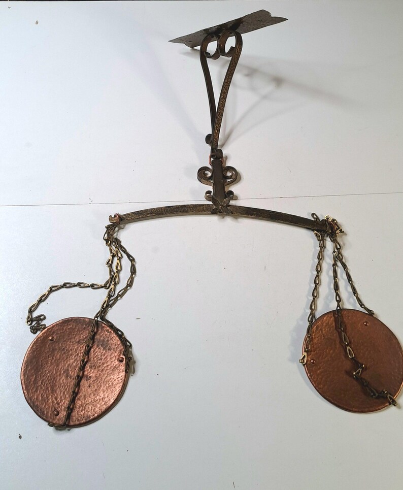 Antique Decorative Hanging Balance Scale - Vintage Copper & Brass ...