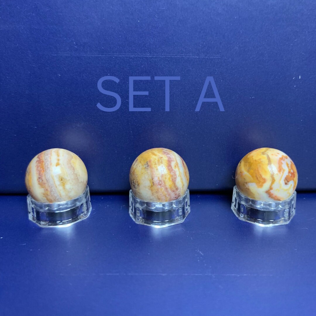 Discover Your Own One-of-a-kind Mini Crazy Lace Agate Sphere Set - Etsy
