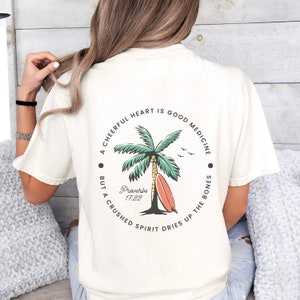 Cheerful Heart is Good Medicine T-shirt, Oversized Christian Comfort ...