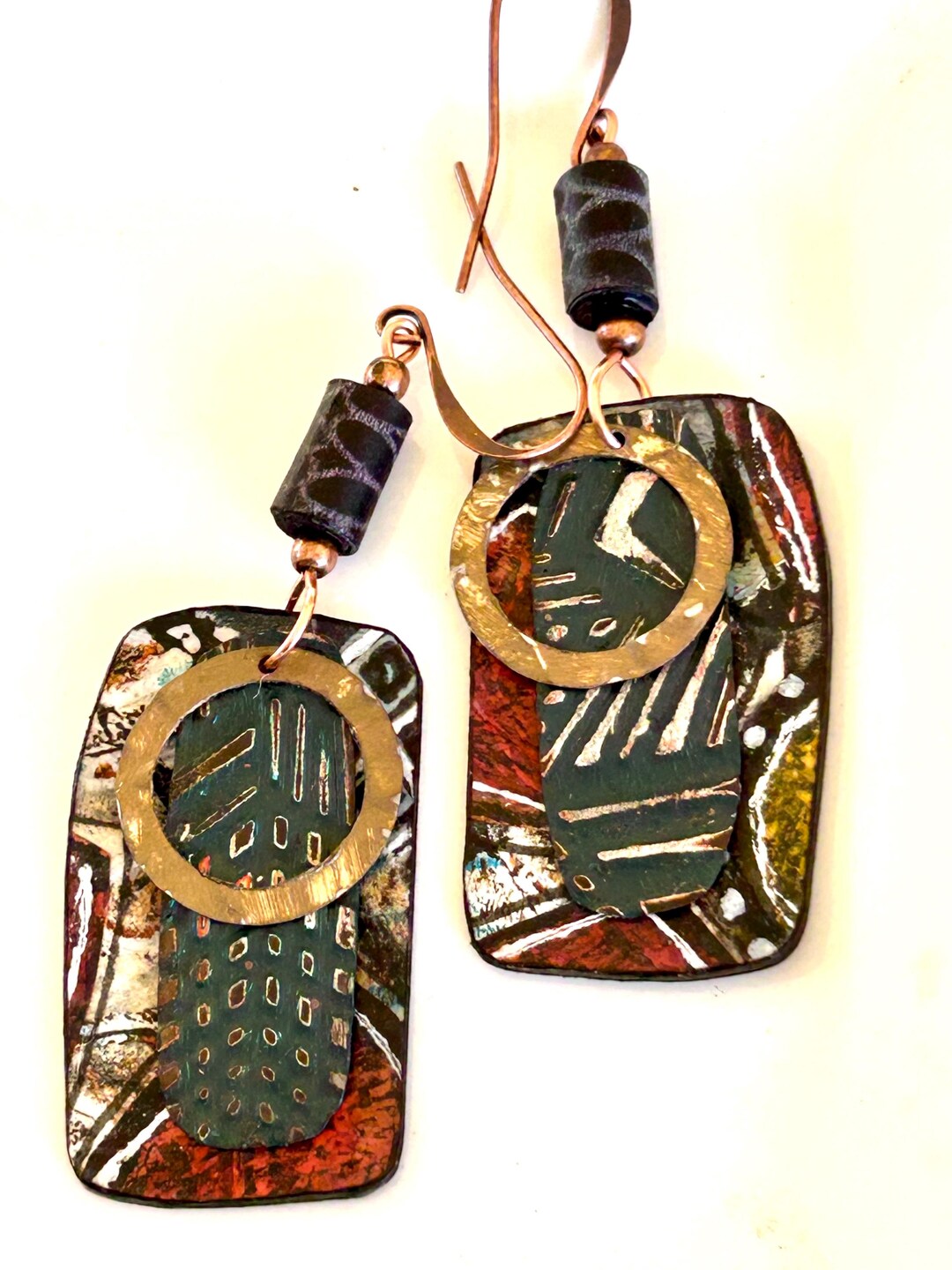 Hand Made in Arizona, Artisan Earrings, Environmentally Conscious Paper ...