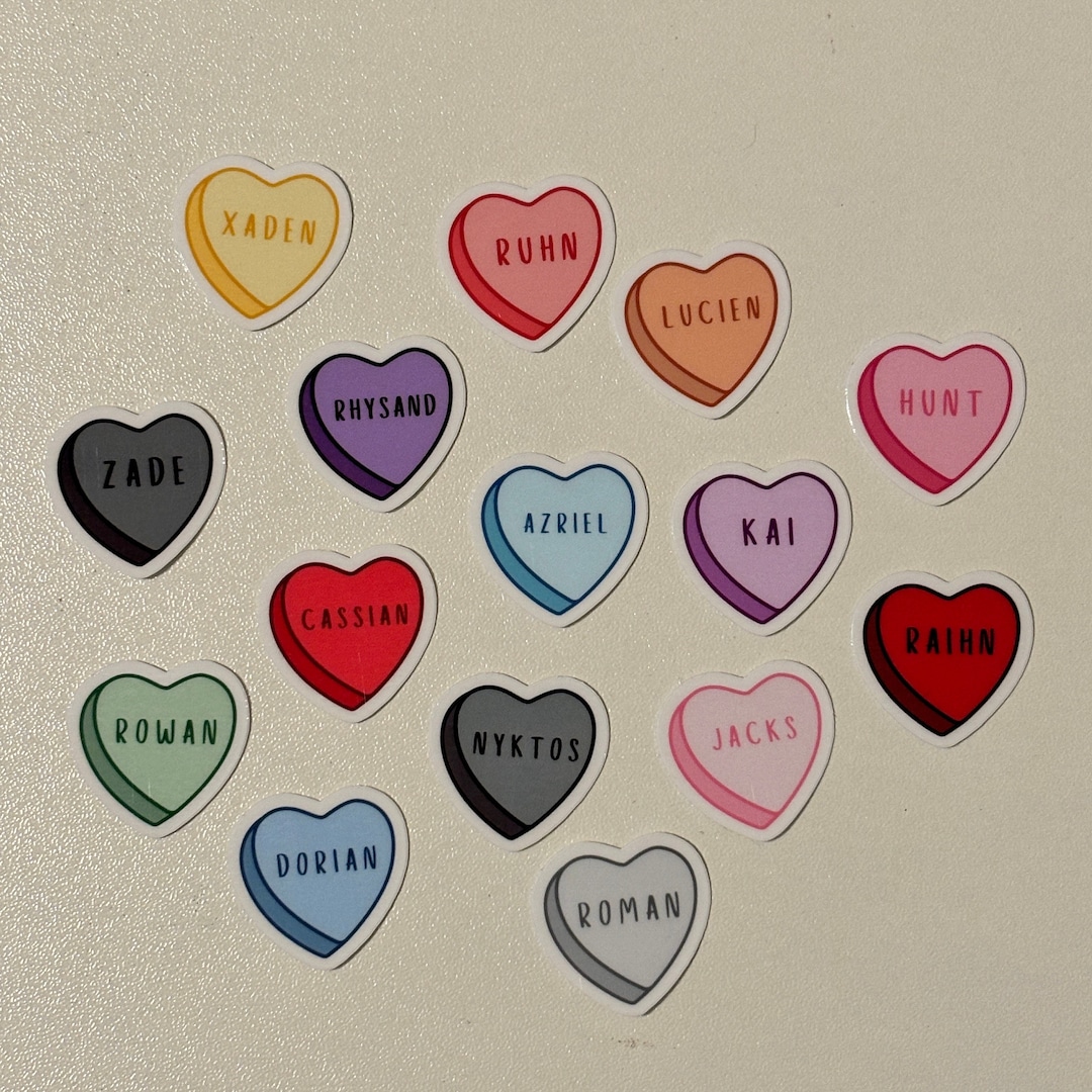 Book Boyfriend Conversation Heart Stickers - Etsy