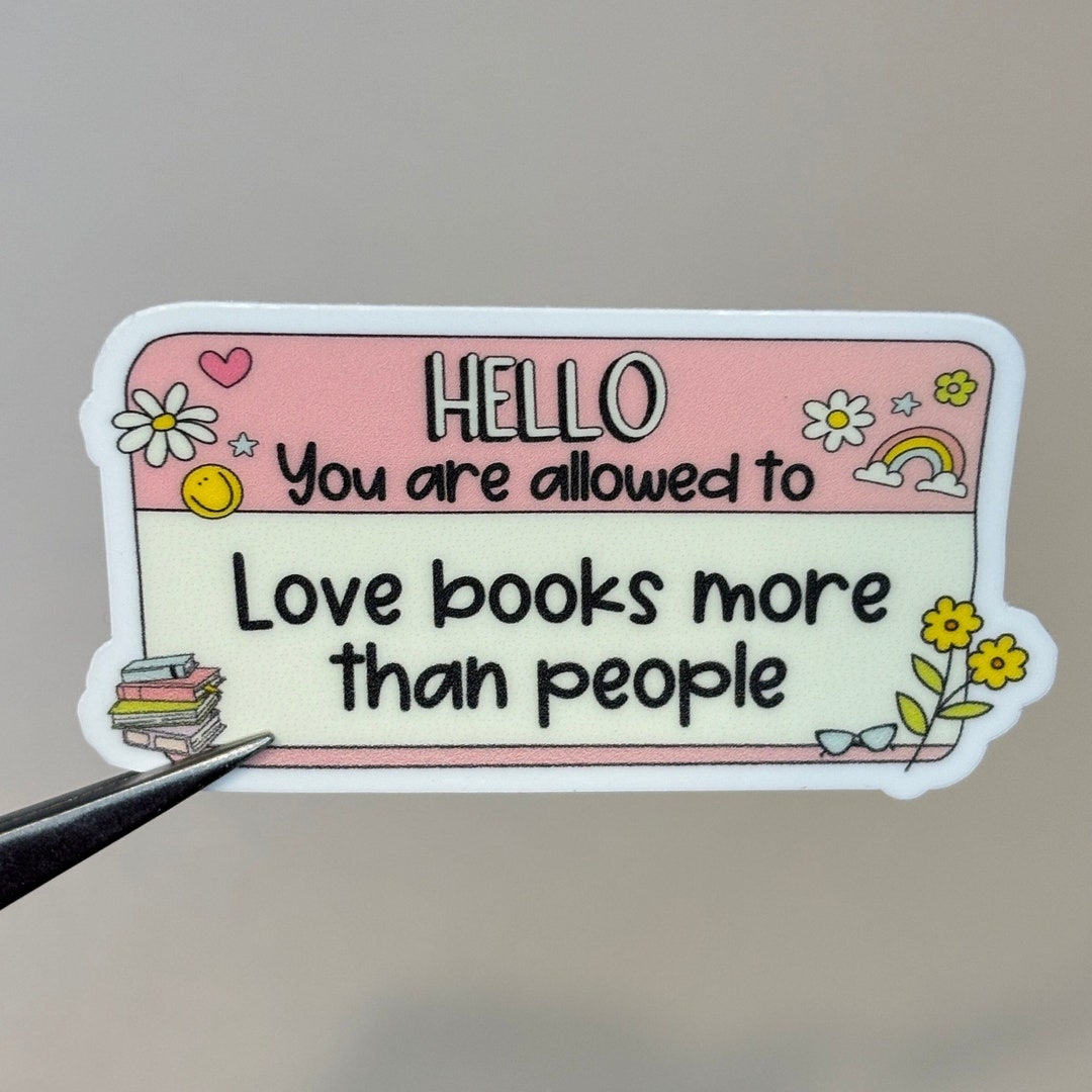 Books Over People Sticker Bookish Gifts Booktok Kindle - Etsy