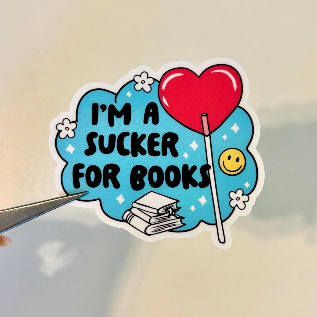 Sucker for Books Sticker - Etsy