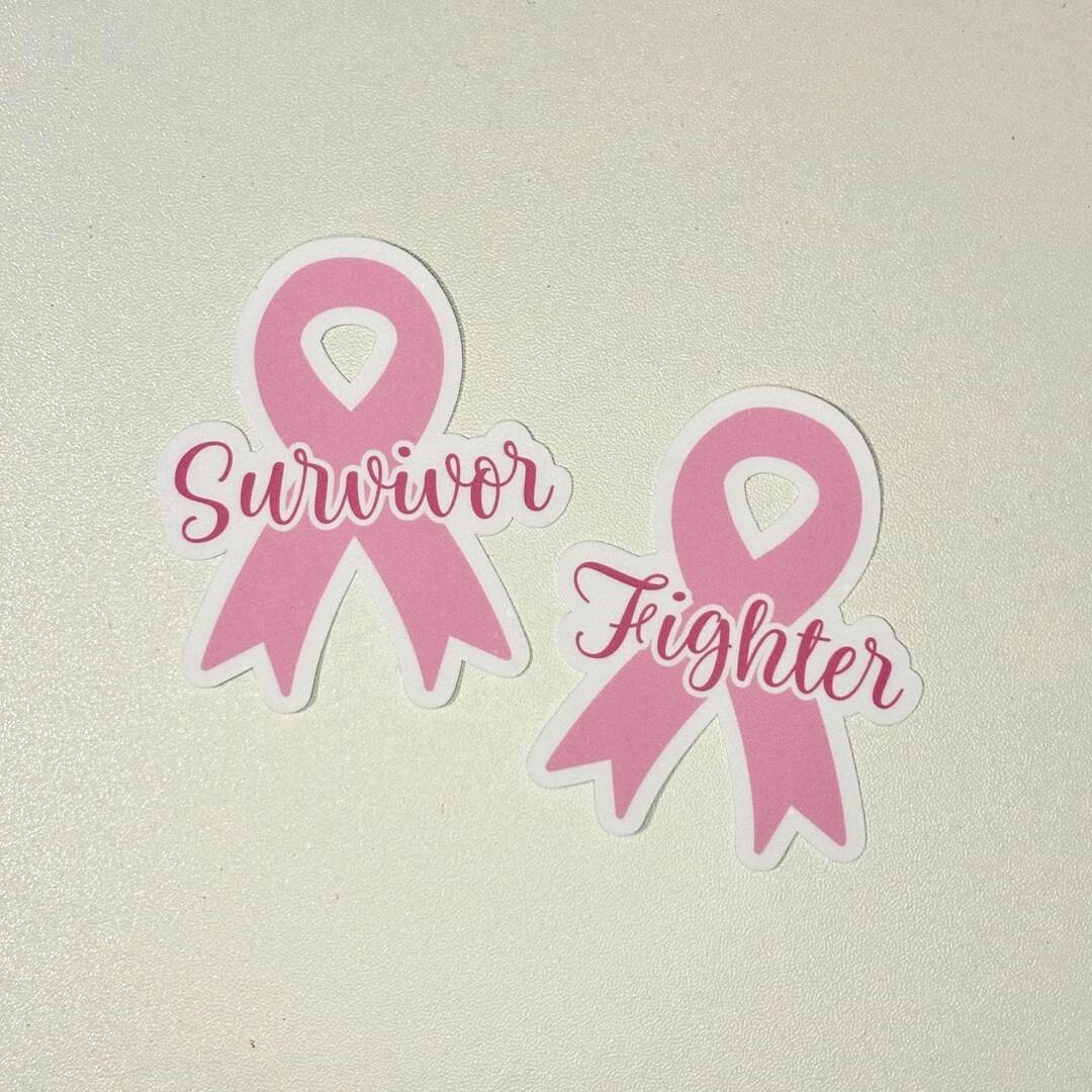 Breast Cancer Ribbon Sticker - Etsy