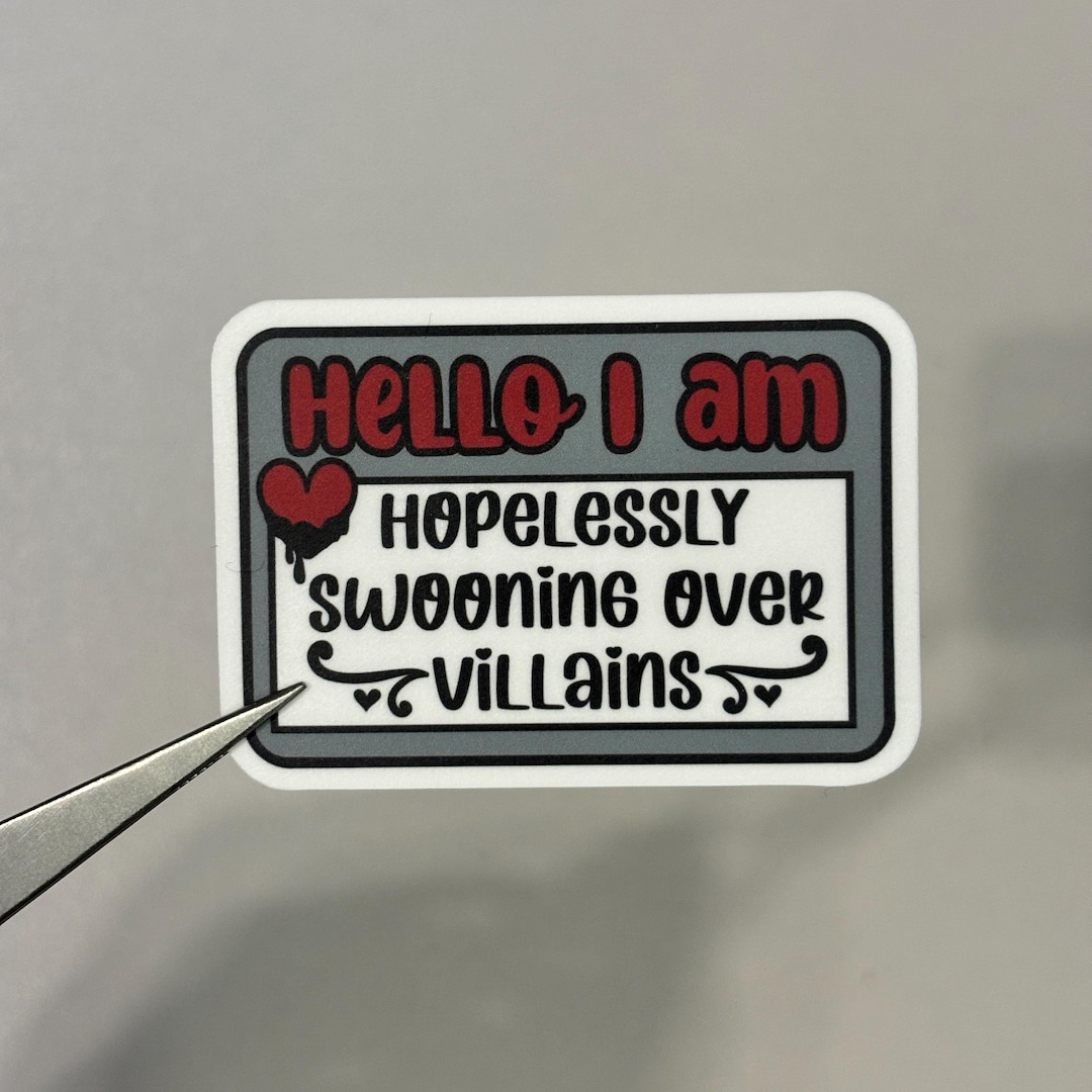 Hello I Am Swooning for the Villain Sticker - Etsy