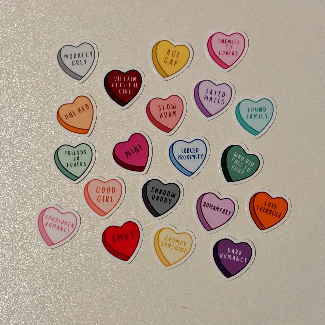 Book Trope Conversation Hearts - Etsy