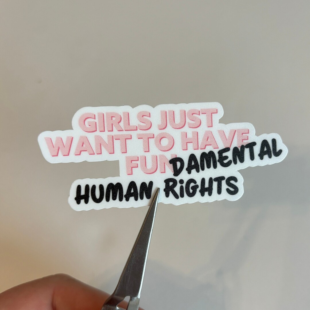 Girls Just Want to Have Fundamental Human Rights Sticker - Etsy