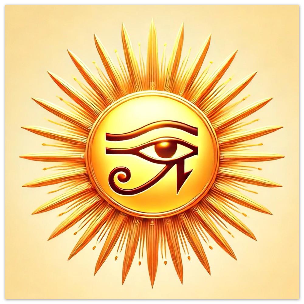 Golden Yellow Sun With Eye of Ra Classic Matte Paper Poster - Etsy