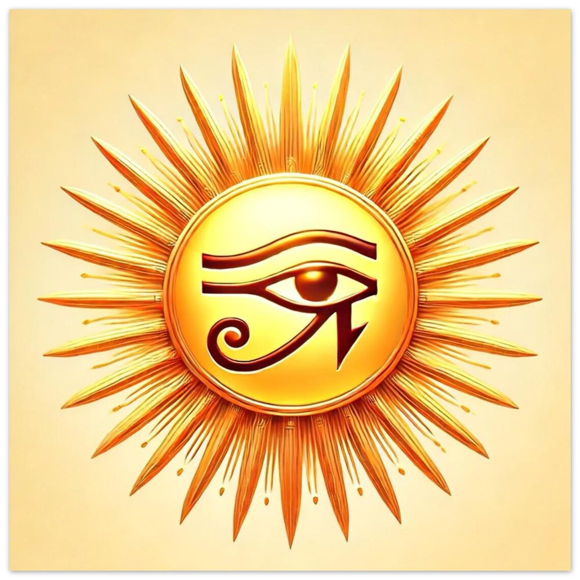 Golden Yellow Sun With Eye of Ra Classic Matte Paper Poster - Etsy