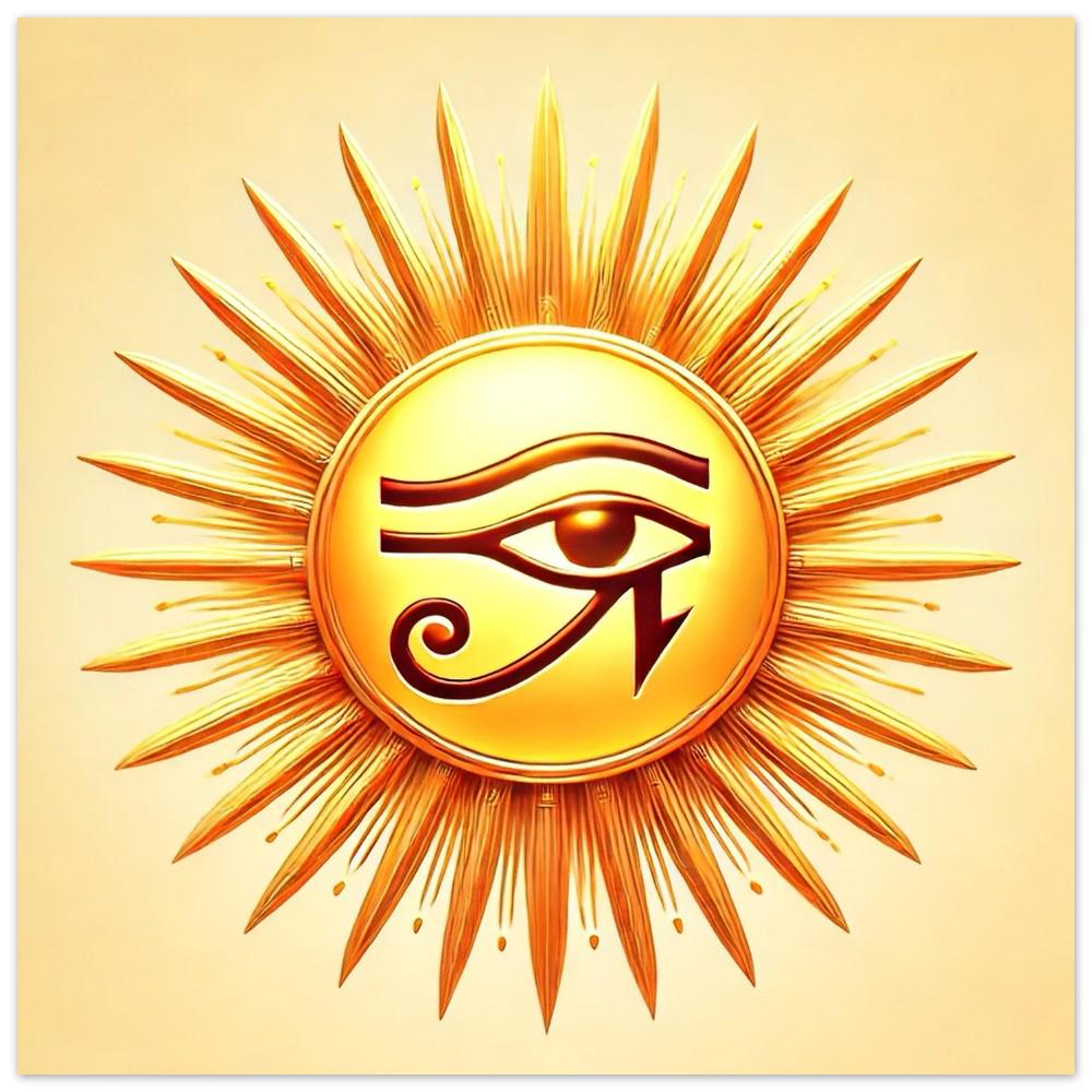 Golden Yellow Sun With Eye of Ra Classic Matte Paper Poster - Etsy