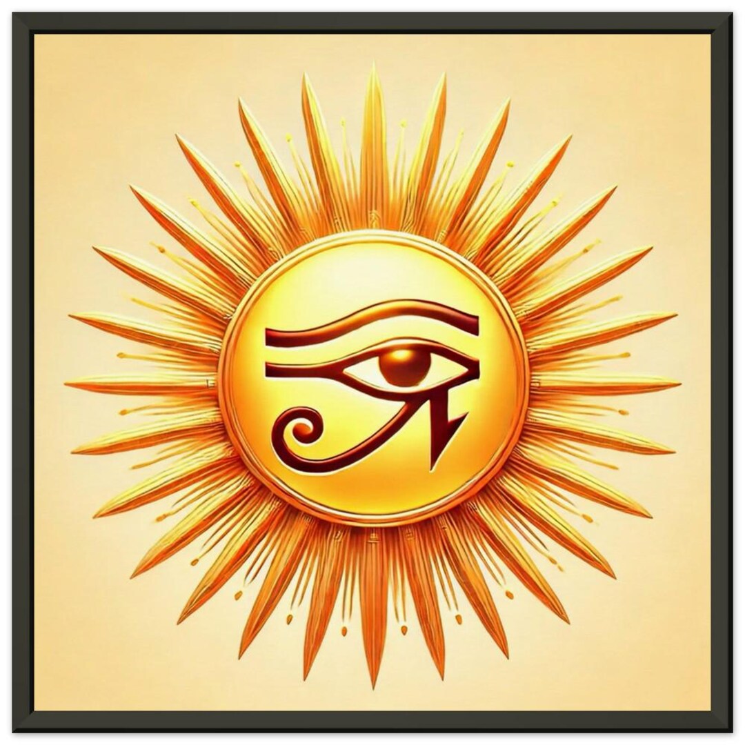 Golden Yellow Sun With Eye of Ra Museum-quality Matte Paper Metal ...