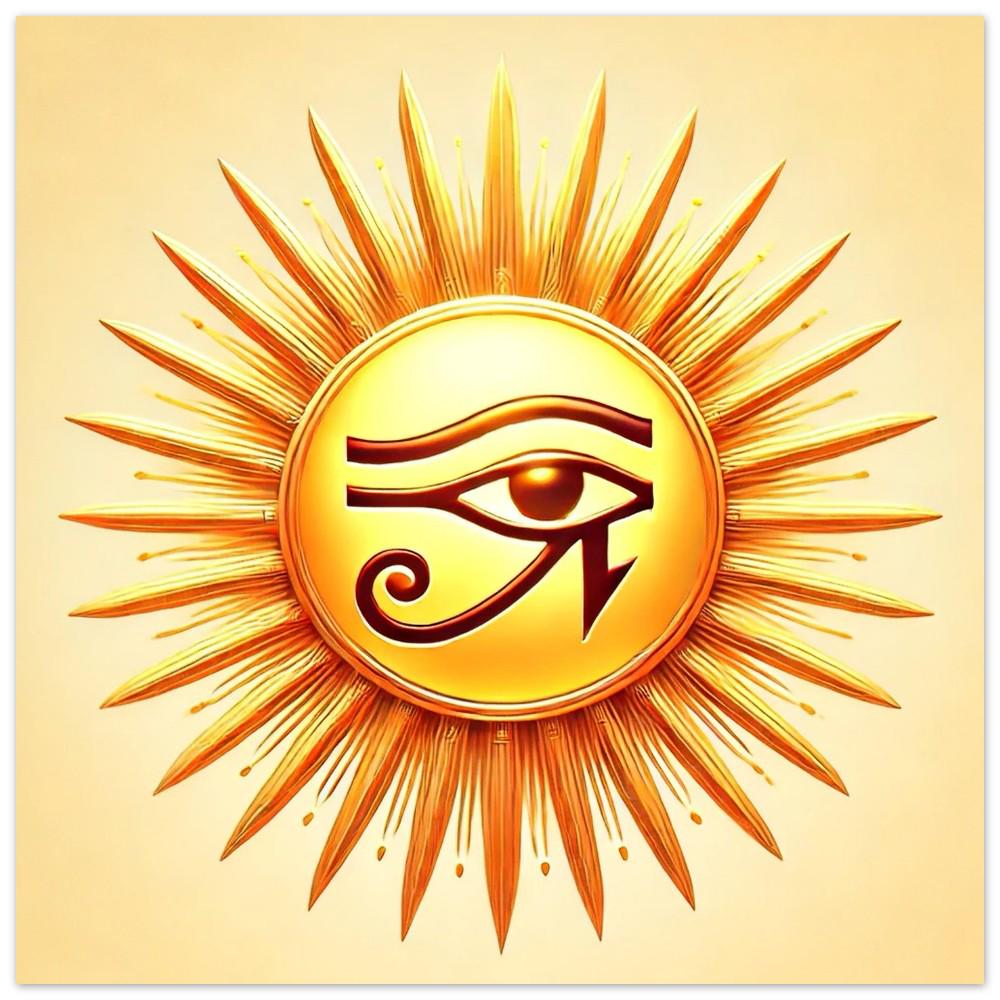 Golden Yellow Sun With Eye of Ra Classic Matte Paper Poster - Etsy