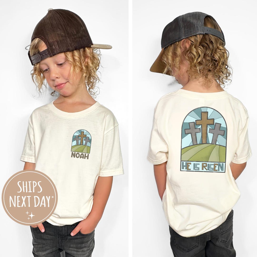 Personalized Christian Shirt, He is Risen Kids Shirt, Christian Kid's ...