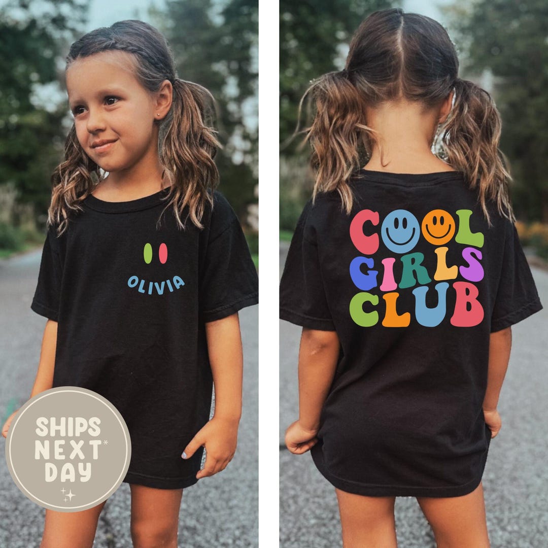 Personalized Cool Girls Club Shirt, Matching Girls Shirt, Toddler Girl ...