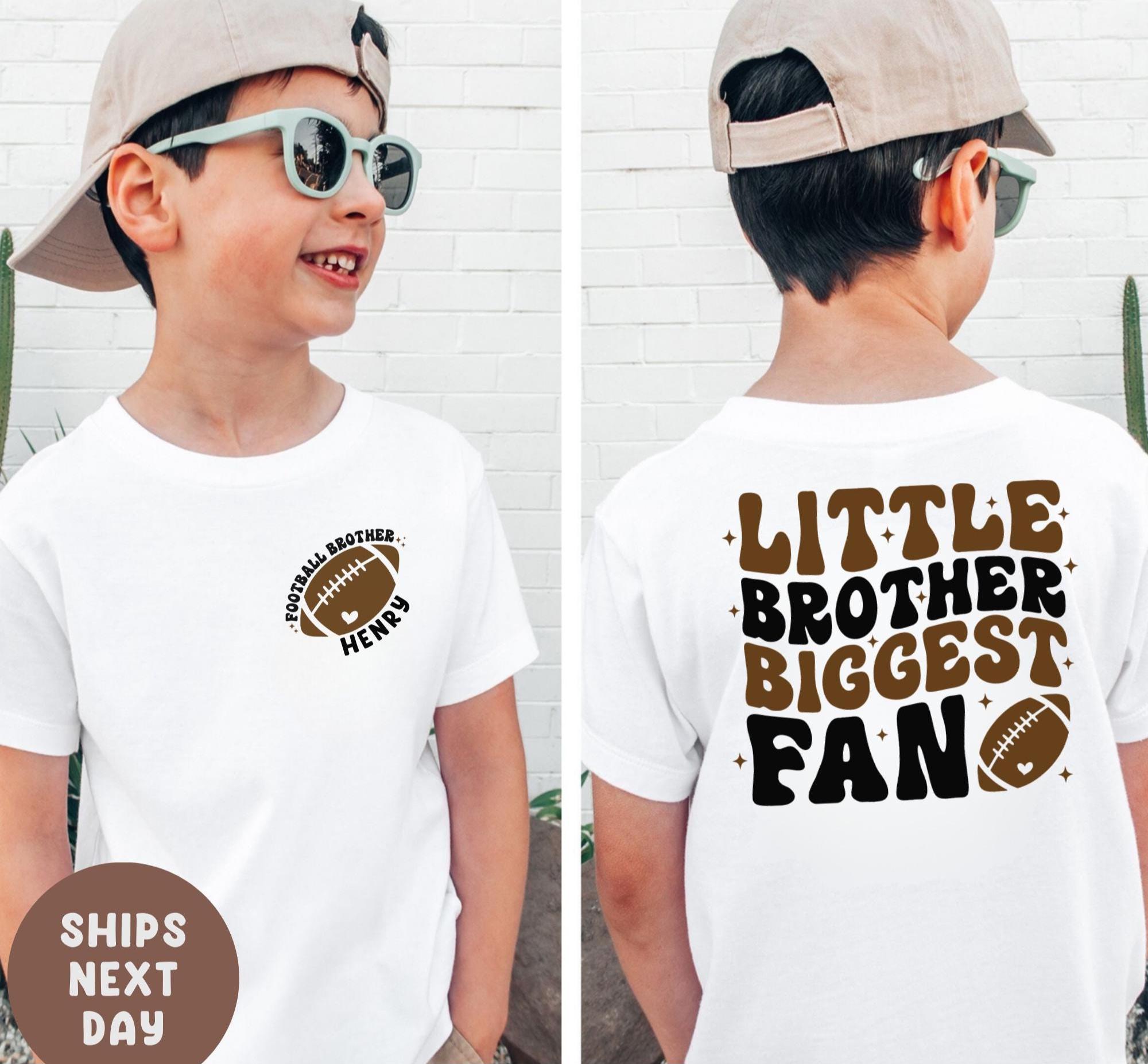 Personalized Football Brother Shirt, Little Brother Football Shirt ...