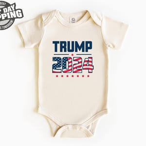 Trump 2024 Toddler Onesie®, American Flag Toddler Bodysuit, Funny ...