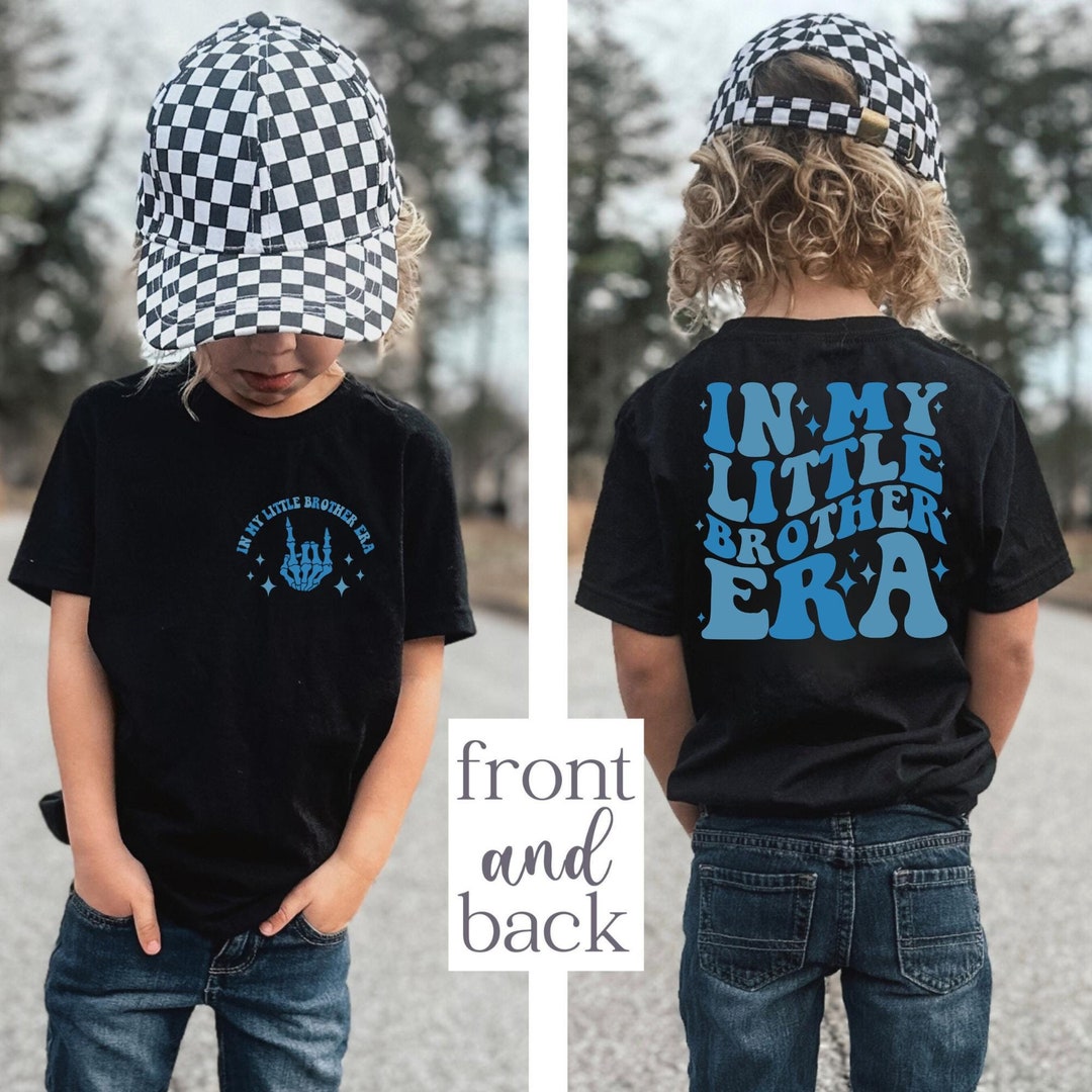In My Little Brother Era Toddler Shirt, Lil Bro Pocket Tee, Cute ...