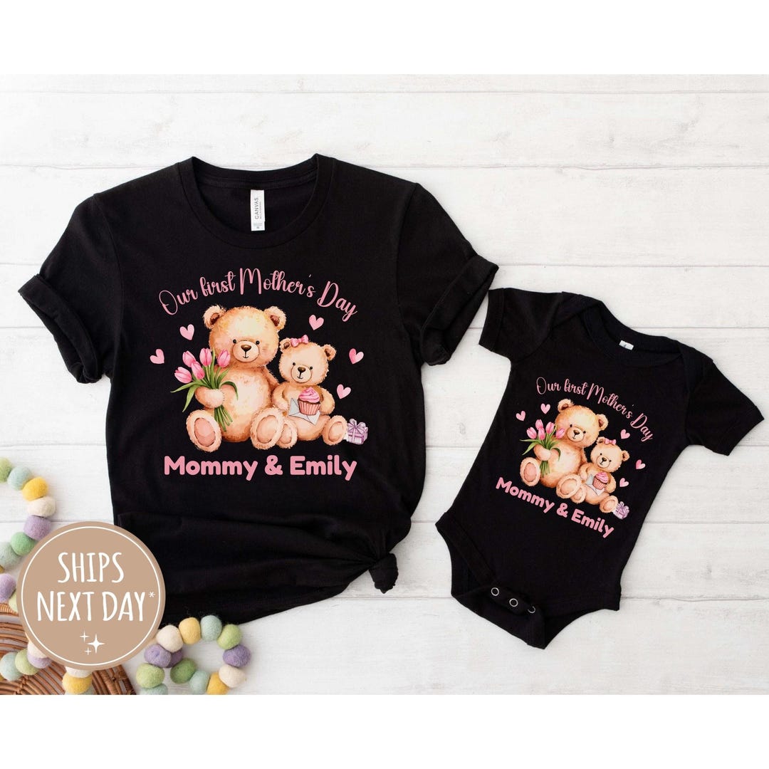 Our First Mother's Day Matching Shirt, Custom 1st Mother's Day Shirt ...